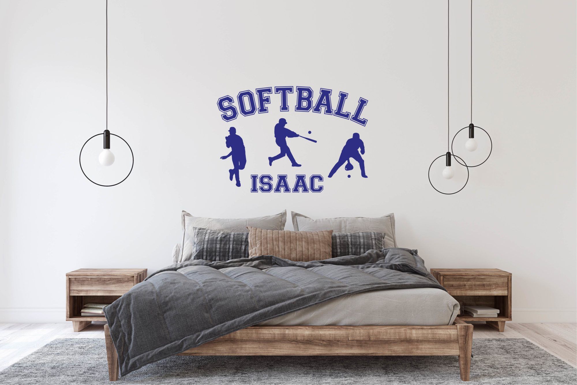 Softball Players - Grafix Wall Art - New Zealand Made