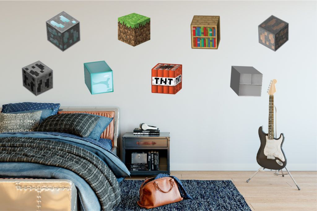 Wall Decal | Minecraft Blocks - Grafix Wall Art - New Zealand Made