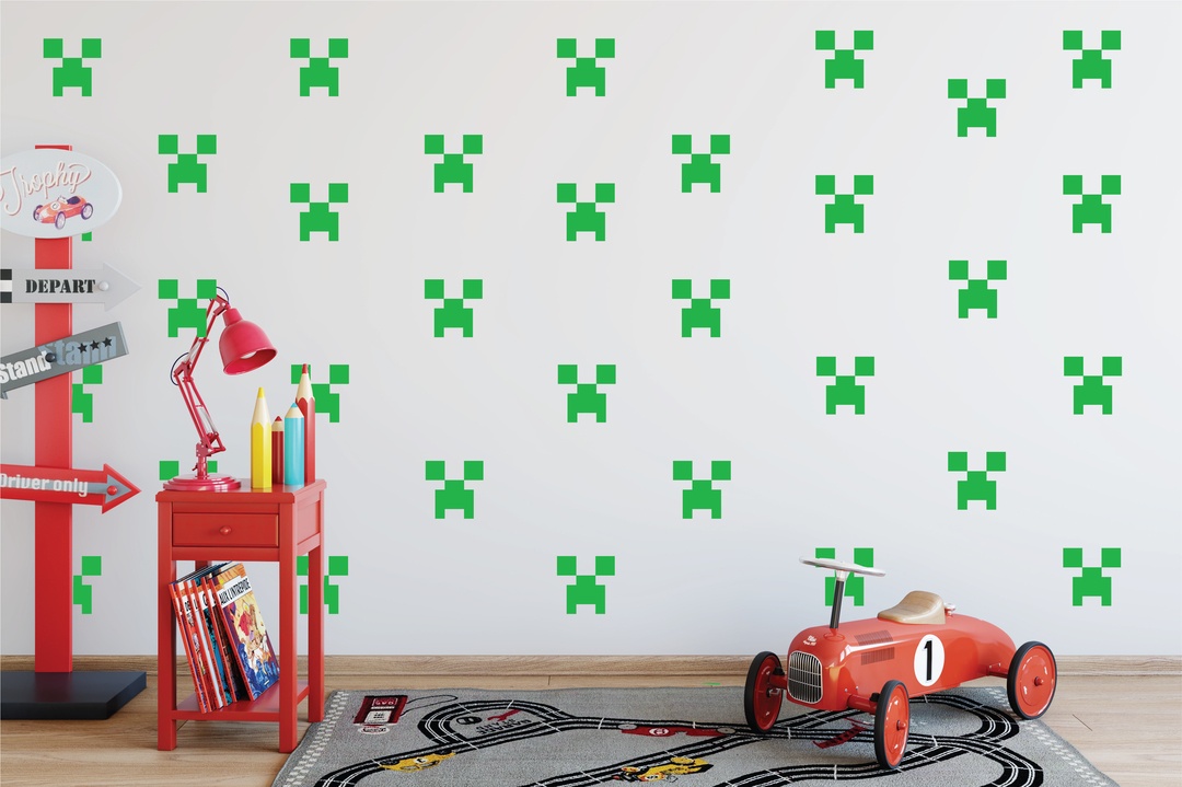 Minecraft Creepers - Wall Pattern - Grafix Wall Art