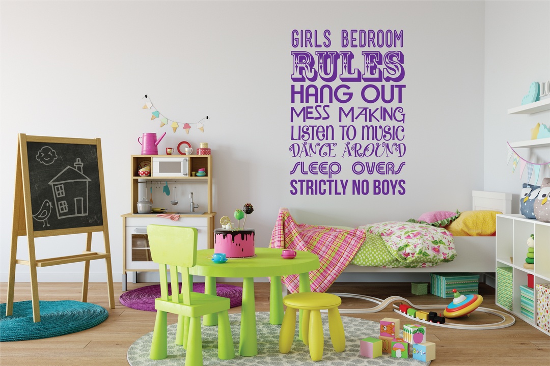 Girls Rules - Grafix Wall Art