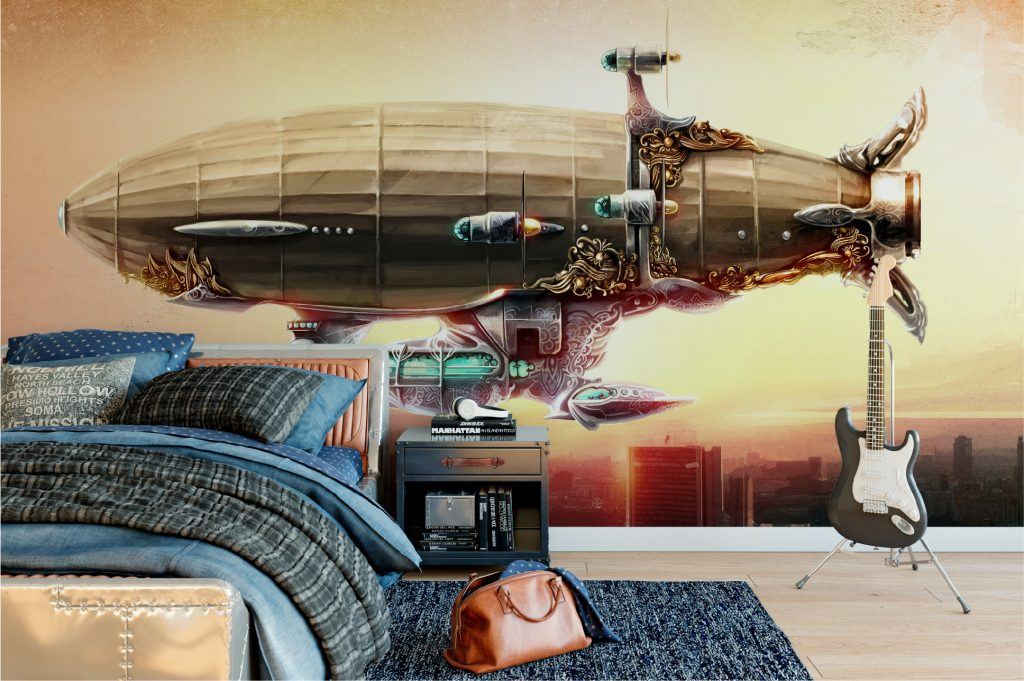 Wall Mural | Steampunk Airship - Grafix Wall Art