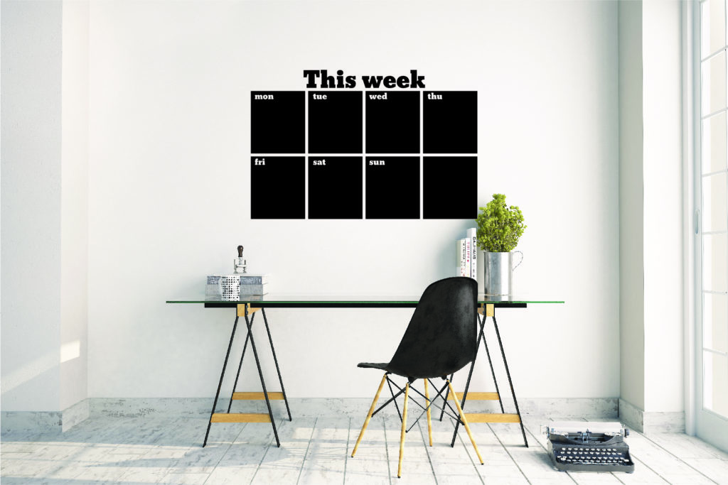 Blackboard Chalkboard | Calendar Portrait - Grafix Wall Art