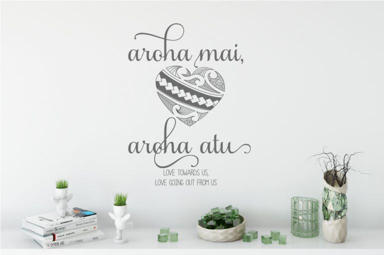 Wall Decal | NZ Art - Aroha Mai - Grafix Wall Art - New Zealand Made