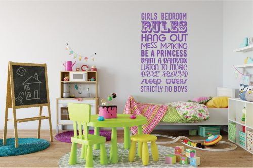 Wall Decal | Girls Rules - Grafix Wall Art