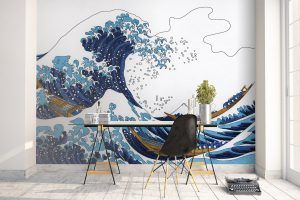 Wall Mural | Kanagawa Wave Art | Grafix Wall Art
