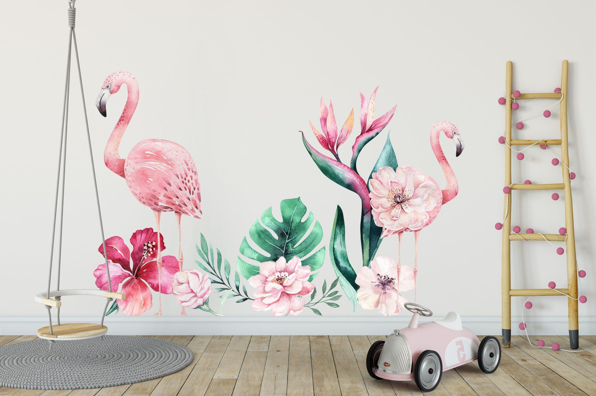 Printed Wall Decals | Tropical Flamingos - Grafix Wall Art
