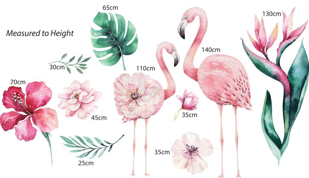Printed Wall Decals | Tropical Flamingos - Grafix Wall Art