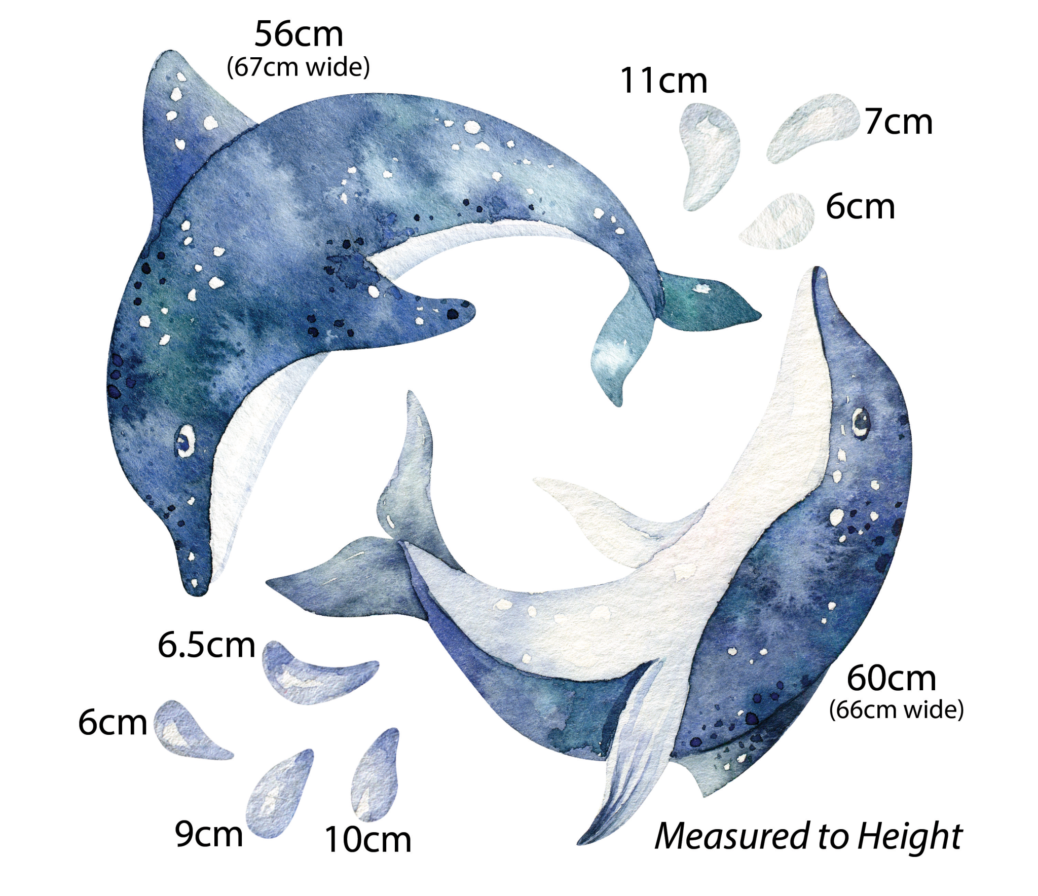 Printed Wall Decals | Playful Dolphins - Grafix Wall Art