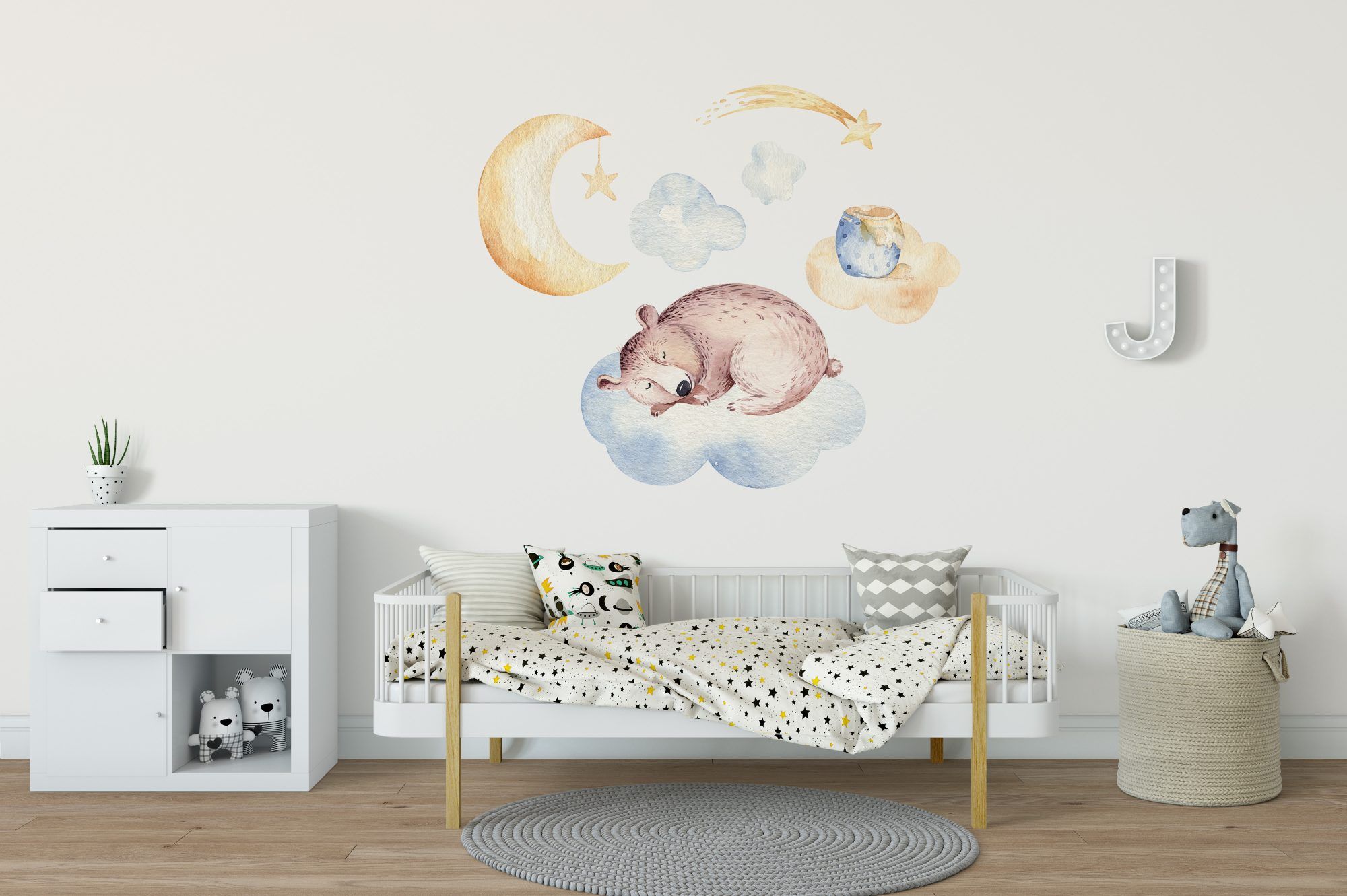 Printed Wall Decals | Sleeping Cute Animals - Grafix Wall Art