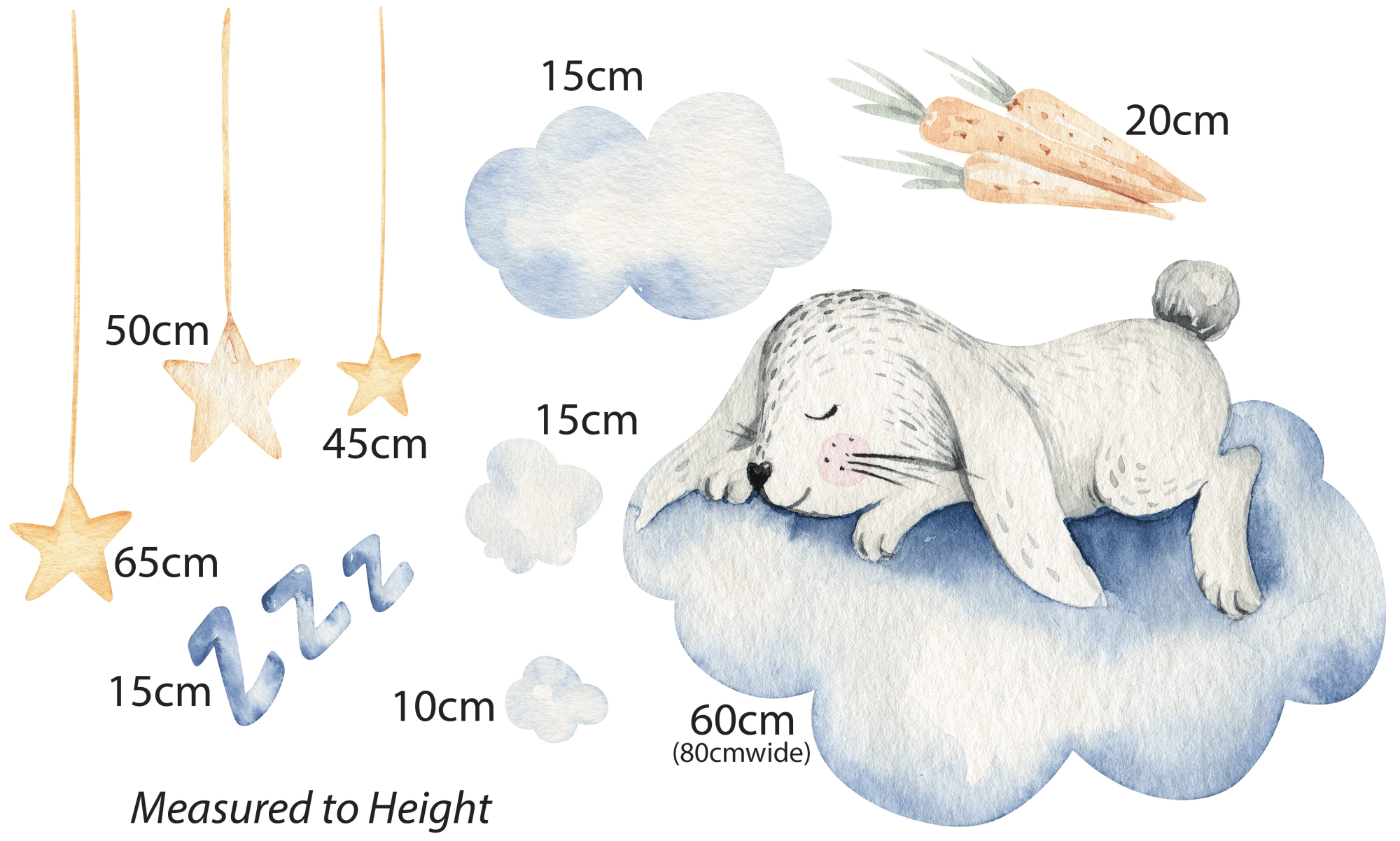 Printed Wall Decals | Sleeping Cute Animals - Grafix Wall Art