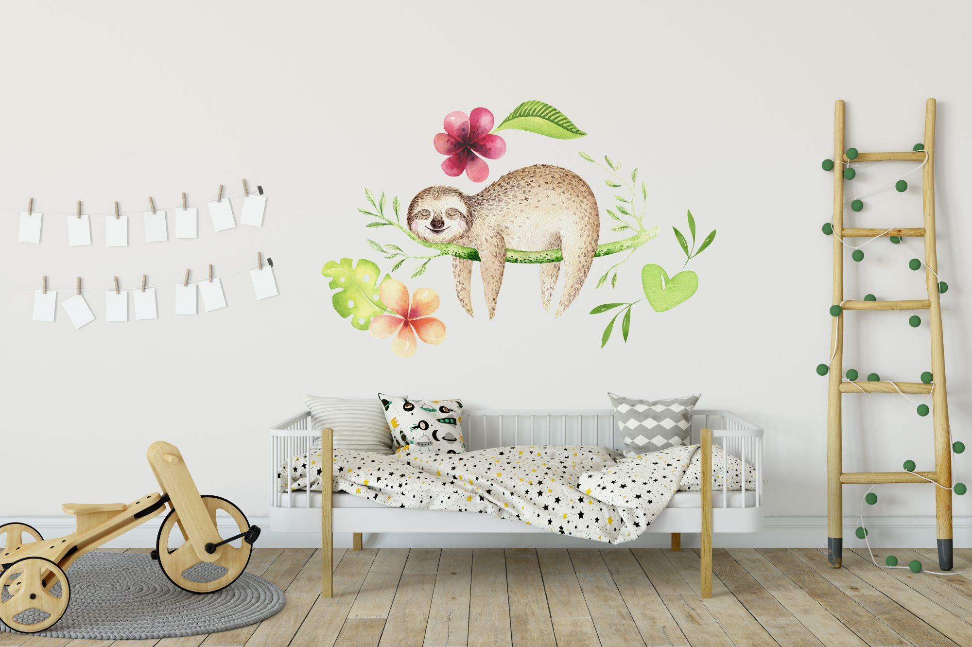 Printed Wall Decals | Tropical Sloth - Grafix Wall Art
