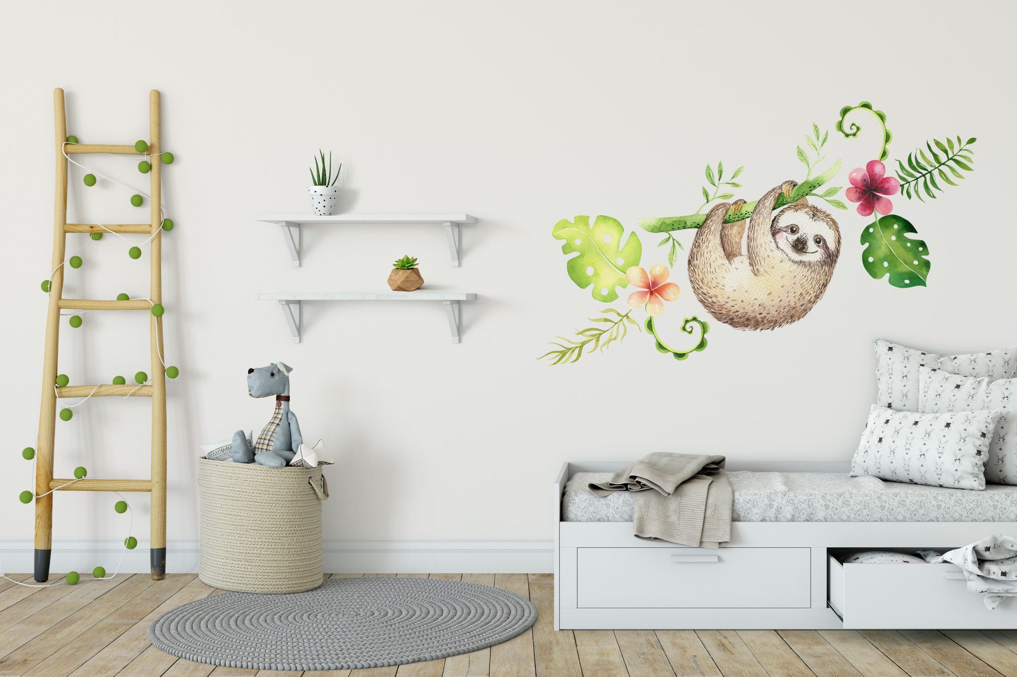 Printed Wall Decals | Tropical Sloth - Grafix Wall Art