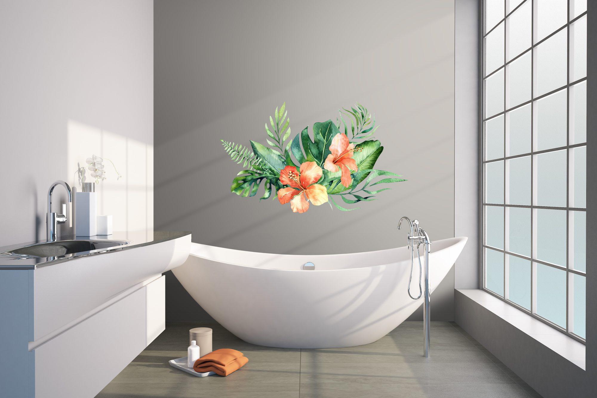 Tropical Floral Peel and Stick Wall Decals - Grafix Wall Art