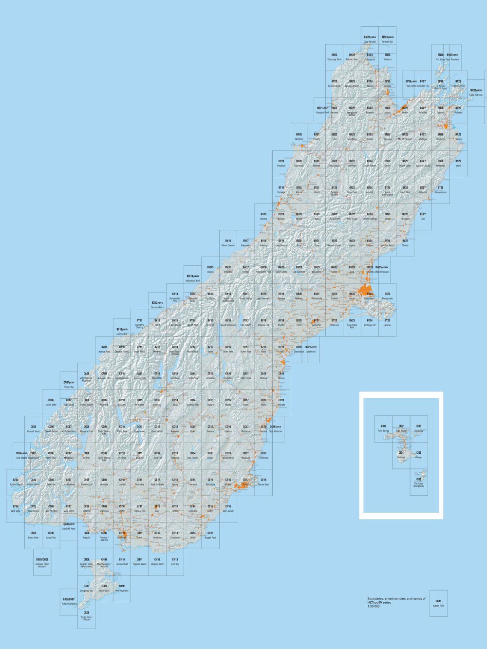 New Zealand Topographic Maps - Grafix Wall Art
