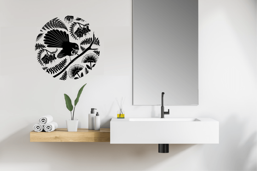 Wall Decal | NZ Fantails decals - Grafix Wall Art - New Zealand Made