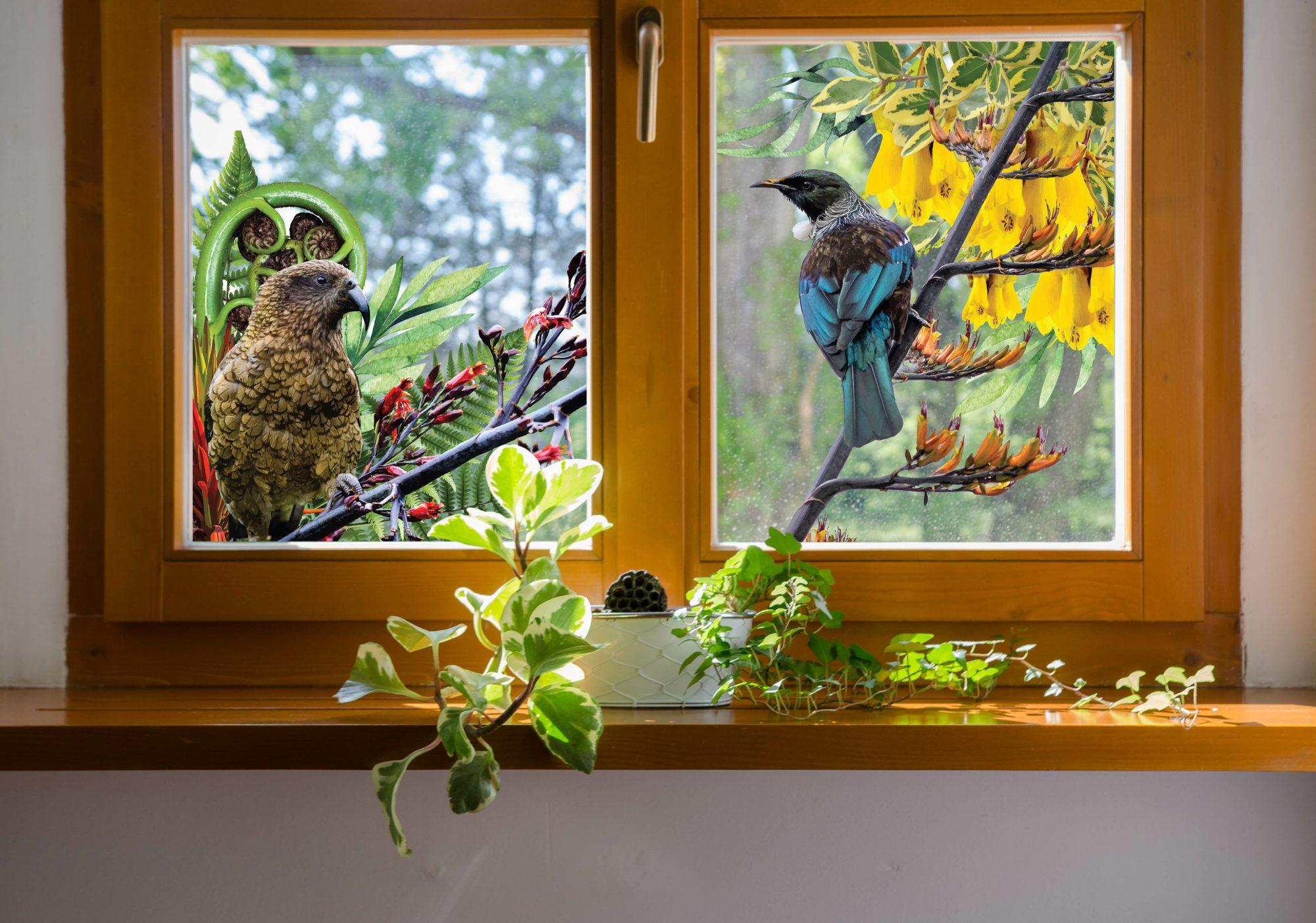 Tui Pararaiha - Ultra Clear vinyl window - Grafix Wall Art